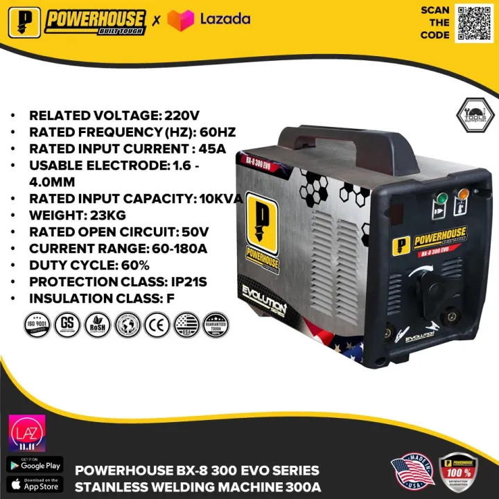 POWERHOUSE 300A BX-8 BX8 EVOLUTION AC ARC STAINLESS Body Welding ...
