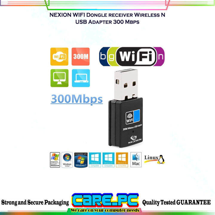 NEXION WIFI Dongle receiver Wireless N USB Adapter 300Mbps Good For ...
