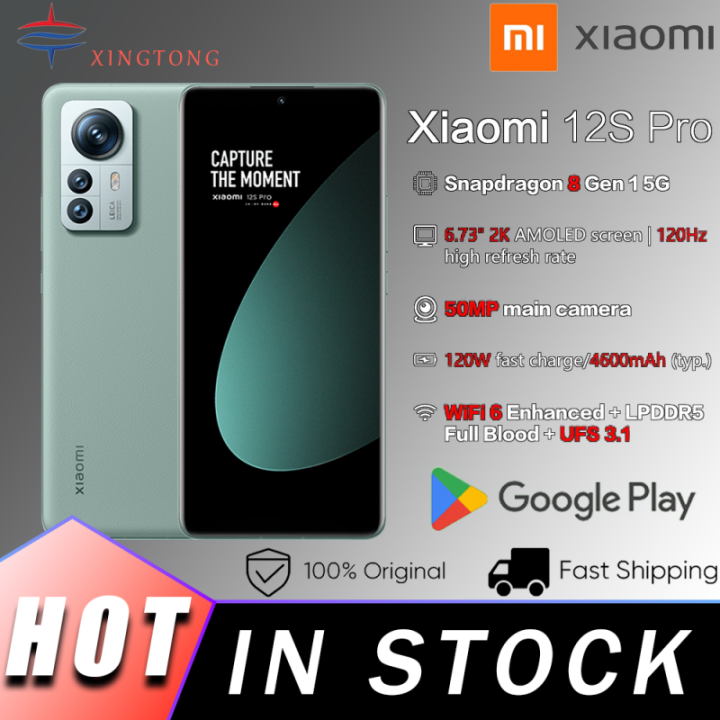 China Version 12S Pro Smart Phone Snapdragon 8 Octa Core 120Hz 6.73 ...