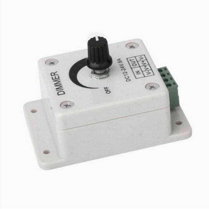 8A DC 12V 24V LED Dimmer Switch Adjustable Brightness PWM Dimming ...