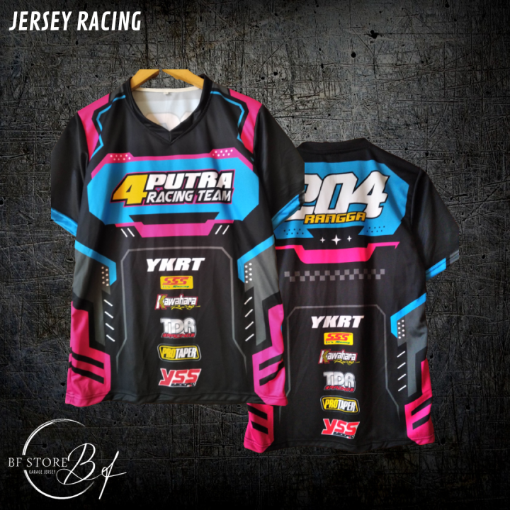 Custom Jersey Racing Full Printing, Bisa Request Nama Dan Nomor, BIsa ...