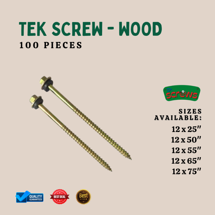 Tek Screw WOOD | 100 pcs | Lazada PH