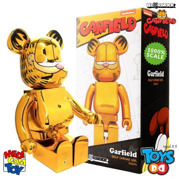 BEARBRICK GARFIELD GOLD CHROME Version 1000% | Lazada.co.th