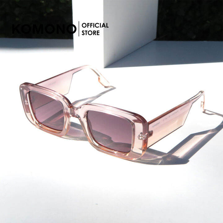 KOMONO Avery Blush แว่นตากันแดด ทรงเหลี่ยม สีชมพู | Lazada.co.th