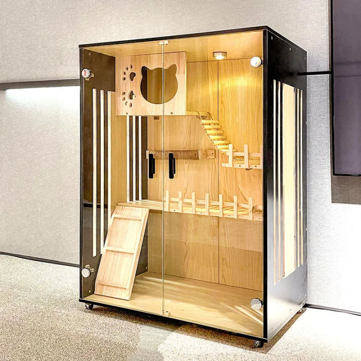 (sg Spot)solid Wood Cat Cage Villa Super Large Luxury Cat House Indoor
