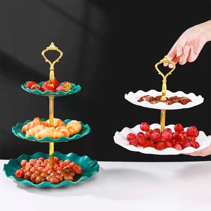 3 Layer High Tea Stand Cake Dessert Cupcake Cookies Fruit Candy Party ...