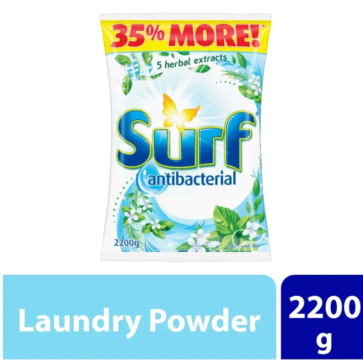Surf Antibacterial Detergent Powder Pouch with Fabcon 2.2kg | Lazada PH
