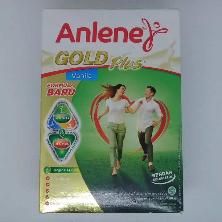 ANLENE GOLD PLUS 250 gram ORIGINAL / VANILA / COKELAT | Lazada Indonesia