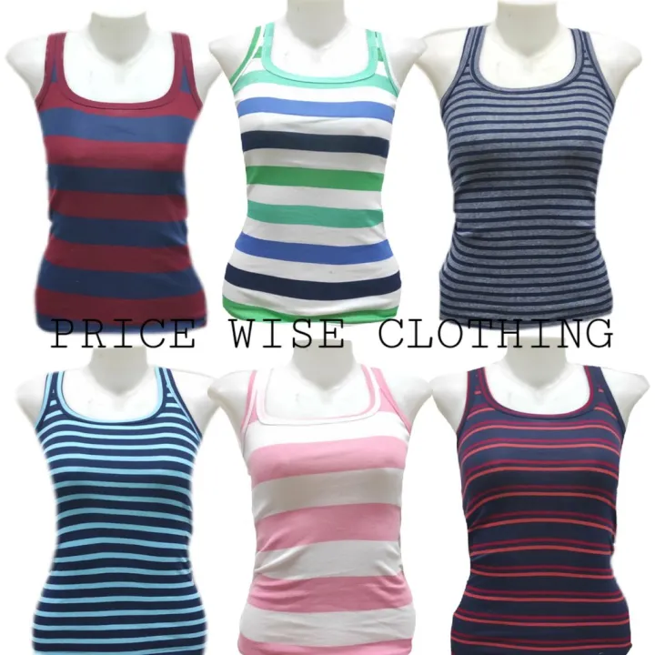 35/PC) BANGKOK STRIPES RACER BACK SANDO beautiful | Lazada PH
