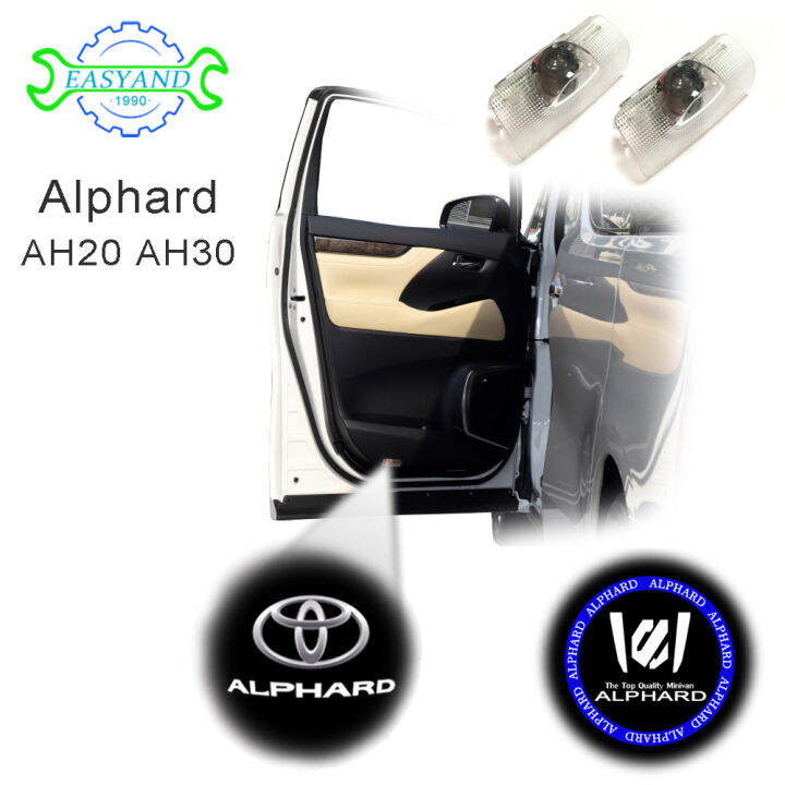 2 ชิ้น ไฟประตู LED สำหรับ Toyota Alphard AH20 AH30 โคมไฟต้อนรับภายใน ...