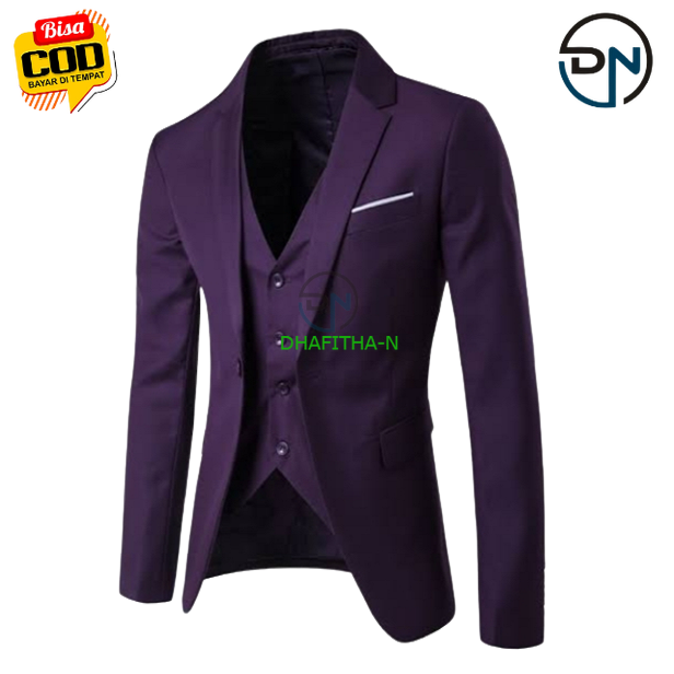 JAS BLAZER PRIA TERBARU / JAS SLIM-FIT PRIA WARNA UNGU / JAS FORMAL ...