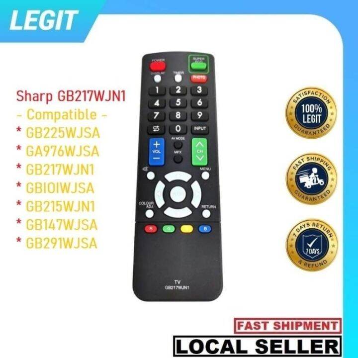 SHARP TV/LED/LCD Remote Control Replacement (GB217WJN1) RM-L1046 GB217WJN1 GB217WJSA | Lazada PH
