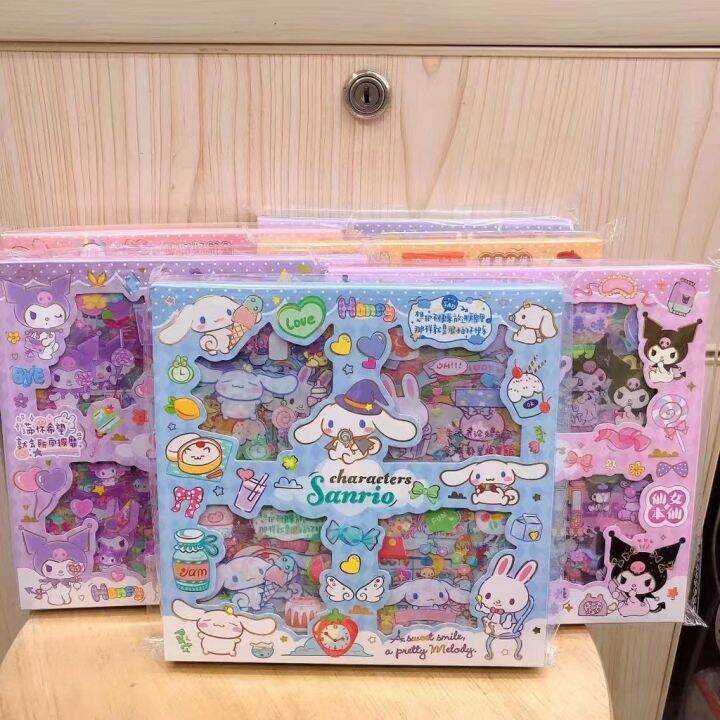 32 Sheets Sanrio Cinnamon Kuromi Cute Stickers Transparent Cartoon ...