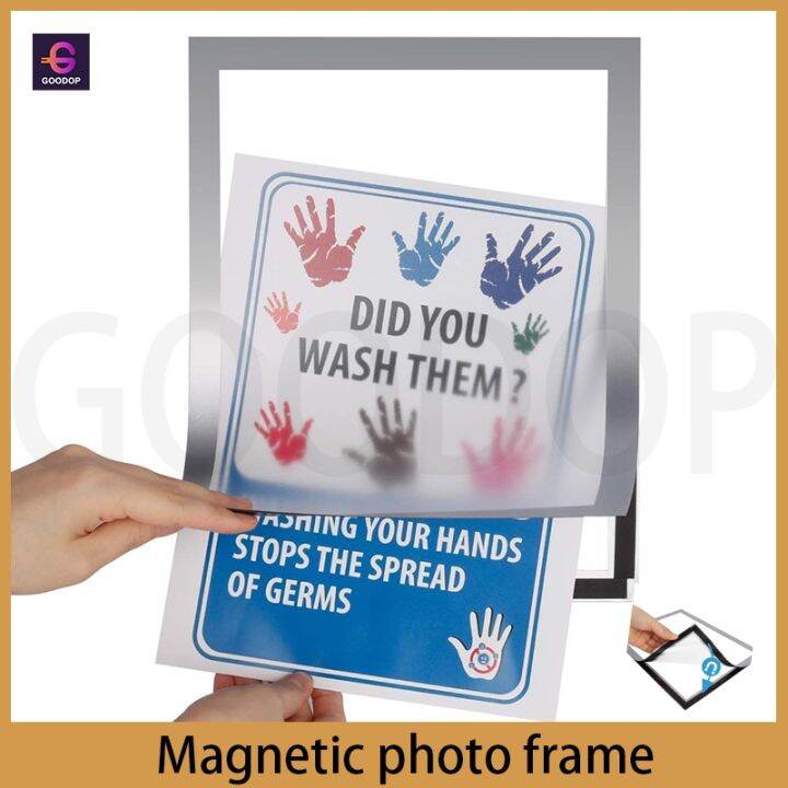 Magnetic photo frame Self-adhesive photo logo Station Display frame ...