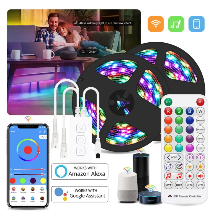 DC 12V Wifi Addressable WS2811 Smart Pixel Led Strip Light Kit Wifi ...