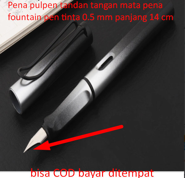 Pena pulpen tandan tangan mata pena fountain pen tinta 0.5 mm panjang ...