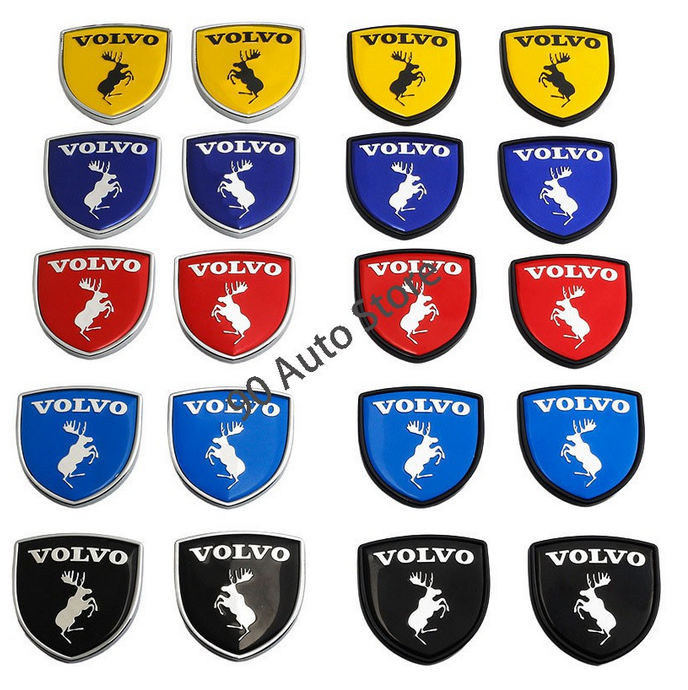 ราคาต่อ 2 ชิ้น เพจโลโก้ กวาง แต่ง วอลโว่ งานโลหะ Elk 3D Metal Car Side ...