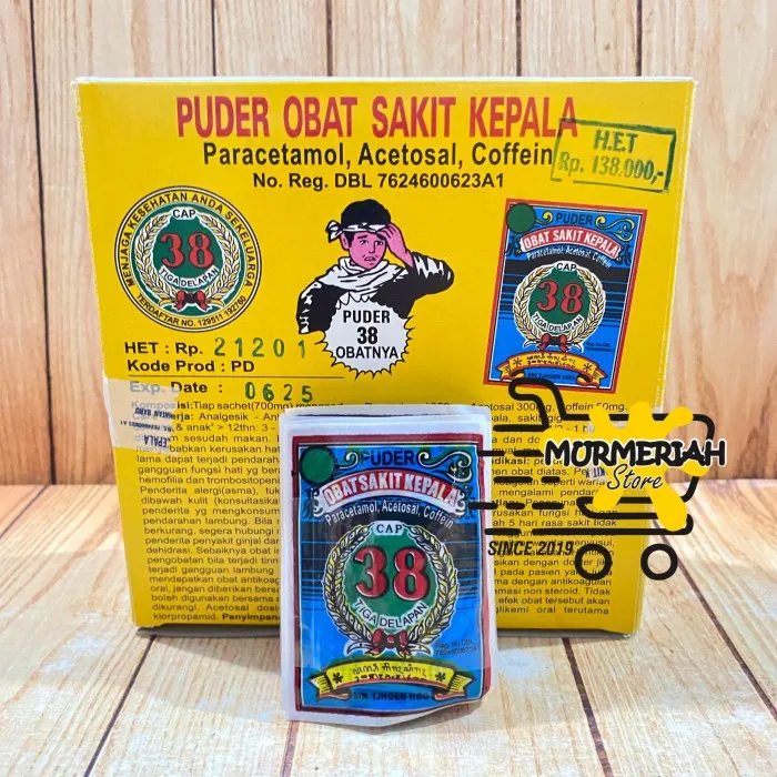 PUDER CAP 38 Pak isi 12 sachet-Obat Sakit kepala, Gigi & Nyeri Puyer 3 ...