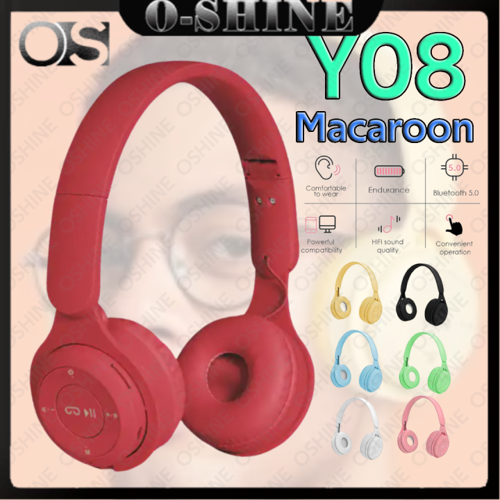 Y08 Bluetooth Headset Good Quality Macaron P47/YO8 Wireless Headphones ...