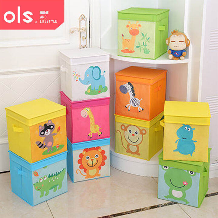 OLS Foldable Storage Box Kids Toys Storage Organizer Box | Lazada PH