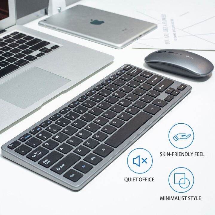 【Hot】 V2S KM600 Rechargeable Wireless Keyboard and Mouse Mute Ultra ...