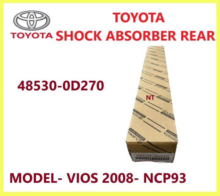 ORIGINAL TOYOTA VIOS NCP93 2008-2013 / PRIUS C REAR SHOCK ABSORBER ...