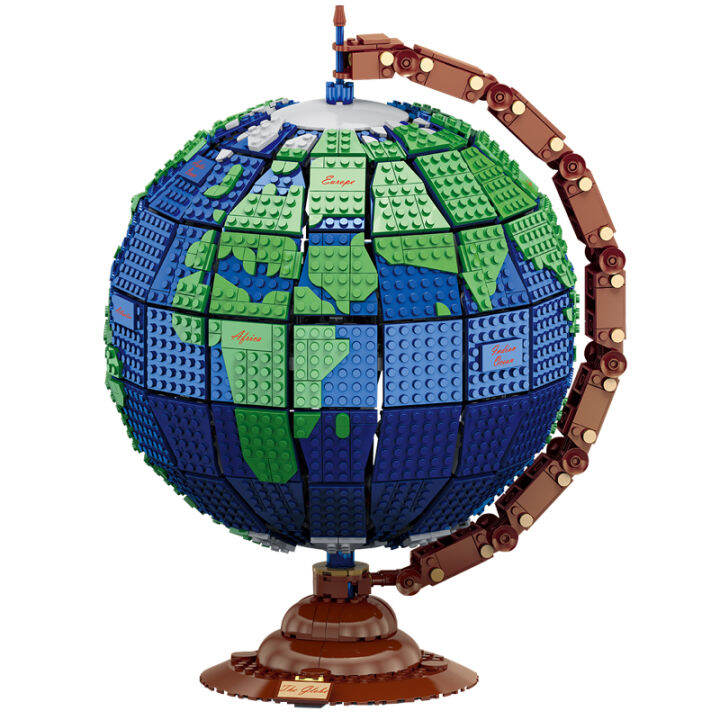 Rare Lego Globe MOC Building Blocks Creative Assembly Toy Model Series ...