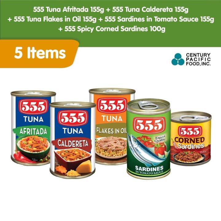 555 Afritada 555 Caldereta 555 Tuna in Oil 555 Sardines in Tomato Sauce ...