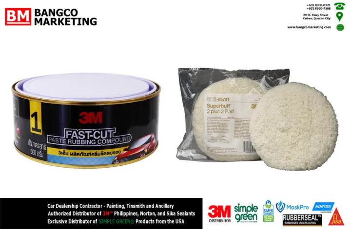 3M FAST CUT 500g & 3M BUFFING PAD 5701 | Lazada PH