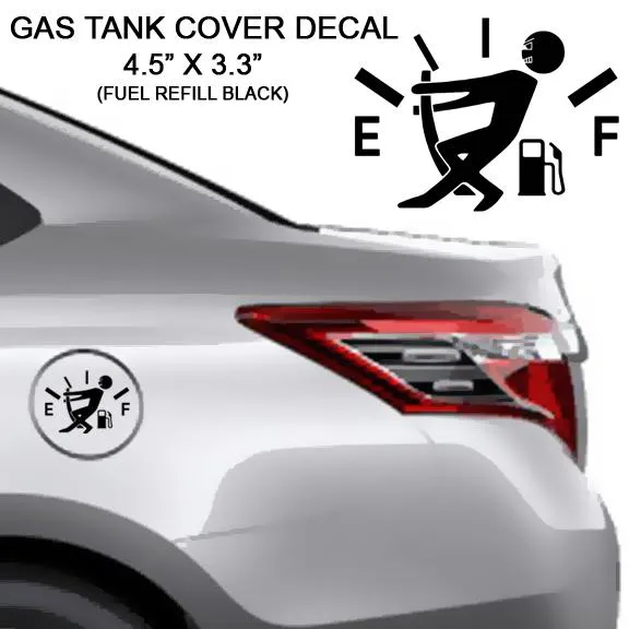 Gas Tank Cover Decal Car Sticker - Fuel Refill Black | Lazada PH