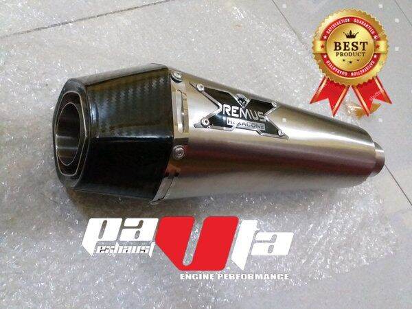 Knalpot Silencer Only Hexagon Remus Monster Titan Ujung Carbon | Lazada ...