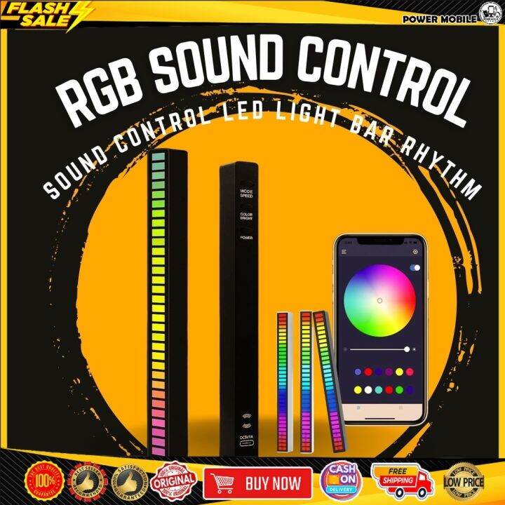 Original RGB Sounds Control Led Light Bar Rhythm Recognition Audio Led ...