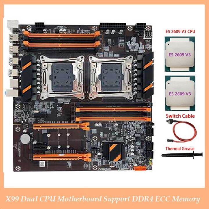 X99 Dual CPU Motherboard LGA2011 Support DDR4 ECC Memory Motherboard+ ...