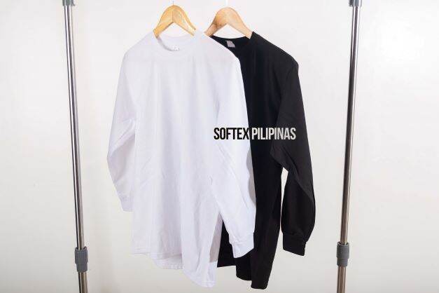 Softex White and Black Round Neck Long Sleeve Unisex | Lazada PH