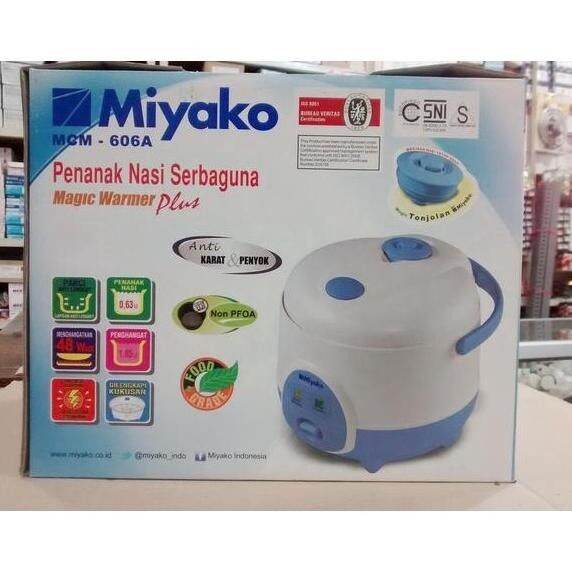 MIYAKO 3 in 1 Rice Cooker 0.6 Liter MCM-606 - Putih - Biru Rice Cooker ...