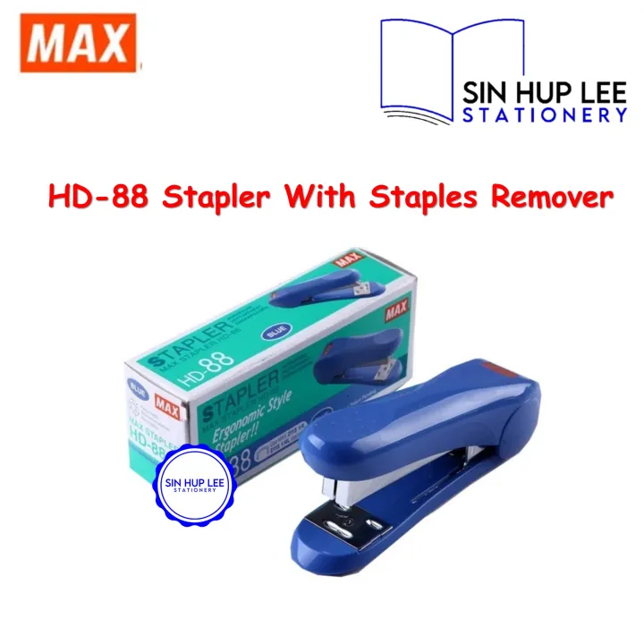 MAX Ergonomic Style Stapler Machine With Staples Remover HD-88R Use Max ...