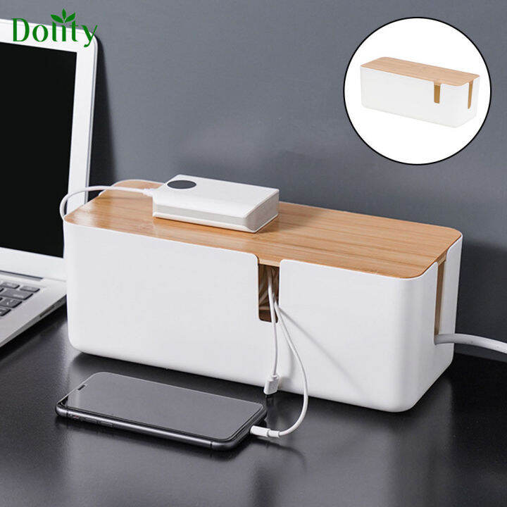 Dolity TV Computer Power Strips Wire Hider Cable Management Box Safety ...
