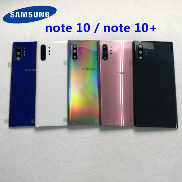 สำหรับ Samsung Galaxy Note 10 N970 Note 10 Plus N975 N975F NOTE10 + ฝาครอบด้านหลังประตู + เลนส์ ...