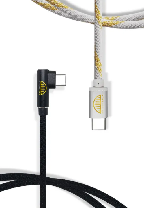 Bridgetech Type-C Gaming Cable Duo (Gaming Black + Straight White ...