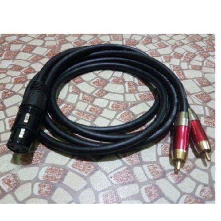 XLR to 2RCA Y type connector for crossover to integrated amplifier (1m ...