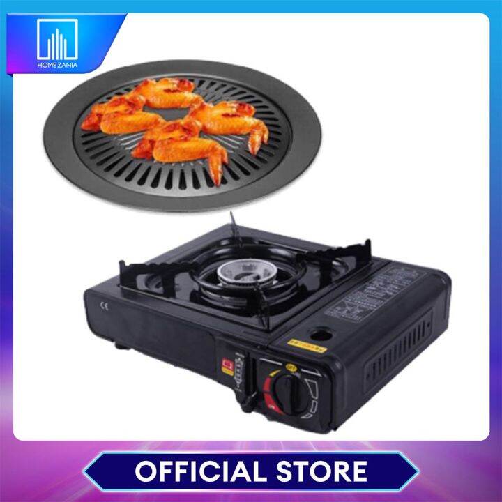 Home Zania Korean Samgyup Party Set Portable Butane Barbecue Grill 40 ...