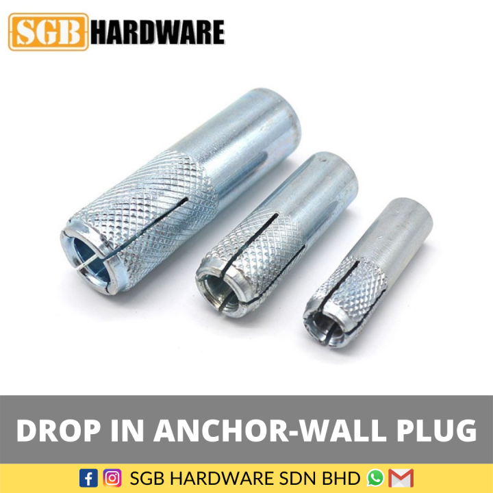 Drop In Anchor / Wall Plug 3/8'' | 1/2'' | 5/8'' | Lazada