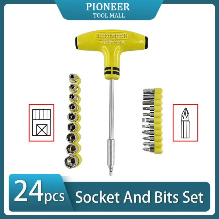 Socket and Bit Set for Bicycles 22Pcs T-box wrench tool Screwdriver and ...