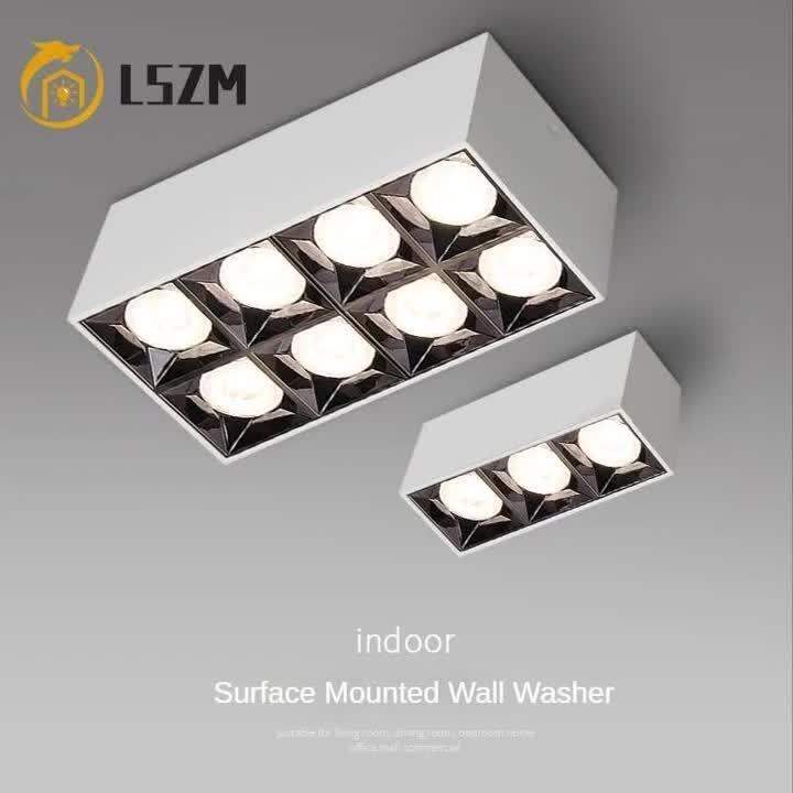 Aluminum LED Spotlights Surface Mounted LED Downlight White Black LED ...