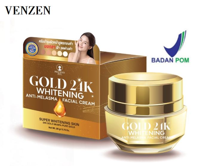 VENZEN Official - Precious Skin Gold 24K Whitening Anti Melasma Facial ...