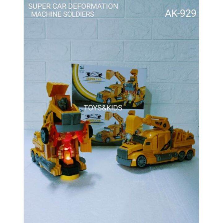 MOBIL KERUK JADI ROBOT TRANSFORMER TRUK BEKO / MAINAN MOBIL JADI ROBOT ...