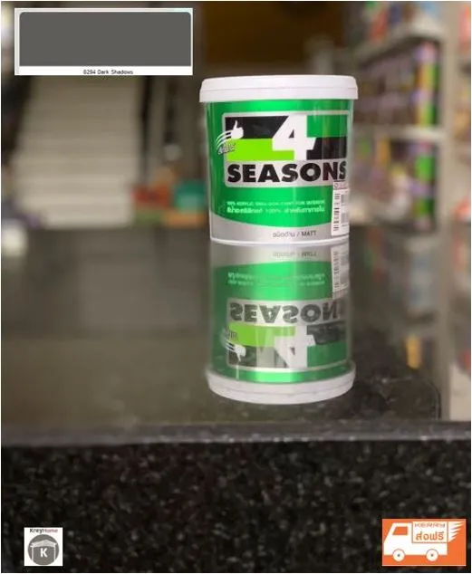 สีทาบ้าน สีอะคริลิค สีน้ำ (ส่งฟรี) สีทาภายใน ชนิดด้าน TOA 4 Seasons ...