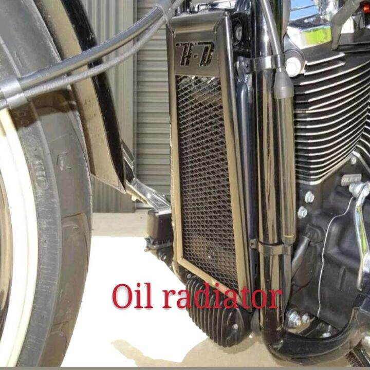 Oil Cooler Device Cooling Radiator For Harley Softail Slim Classic Fat ...