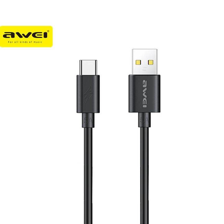 Awei CL-110T Type-C 5A USB Cable 1m Super Fast Charging Data ...