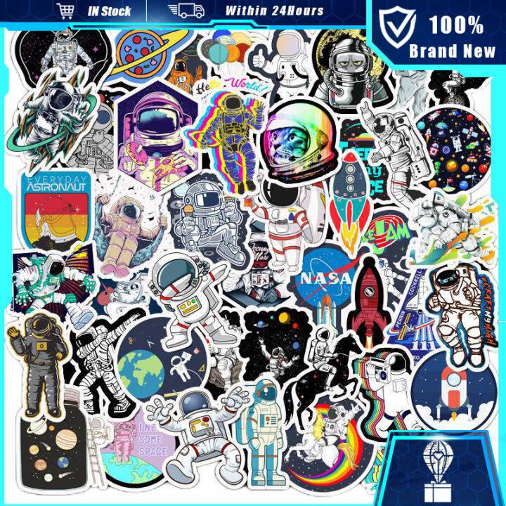 NASA：Astronaut Series Stickers 50Pcs/Set DIY Waterproof Doodle Cartoon ...